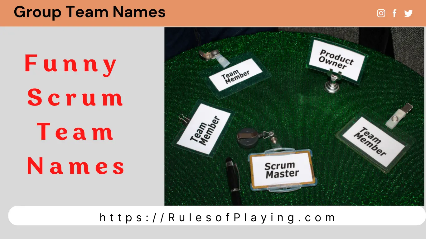60 Funniest Catchy Agile Scrum Team Names Rules Of Playing